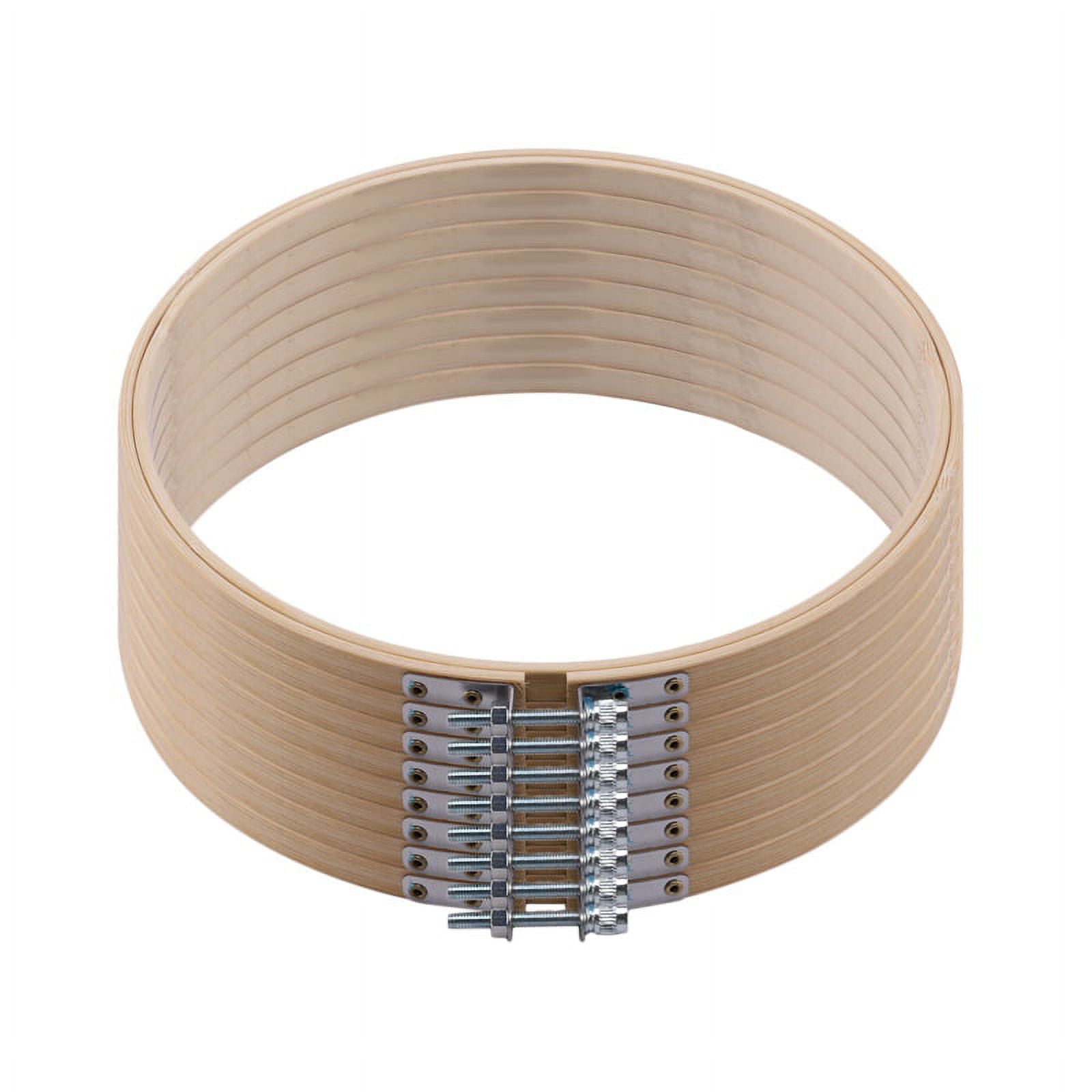 8 Pieces 8 Inch Wooden Round Embroidery Hoops Adjustable Bamboo Circle ...