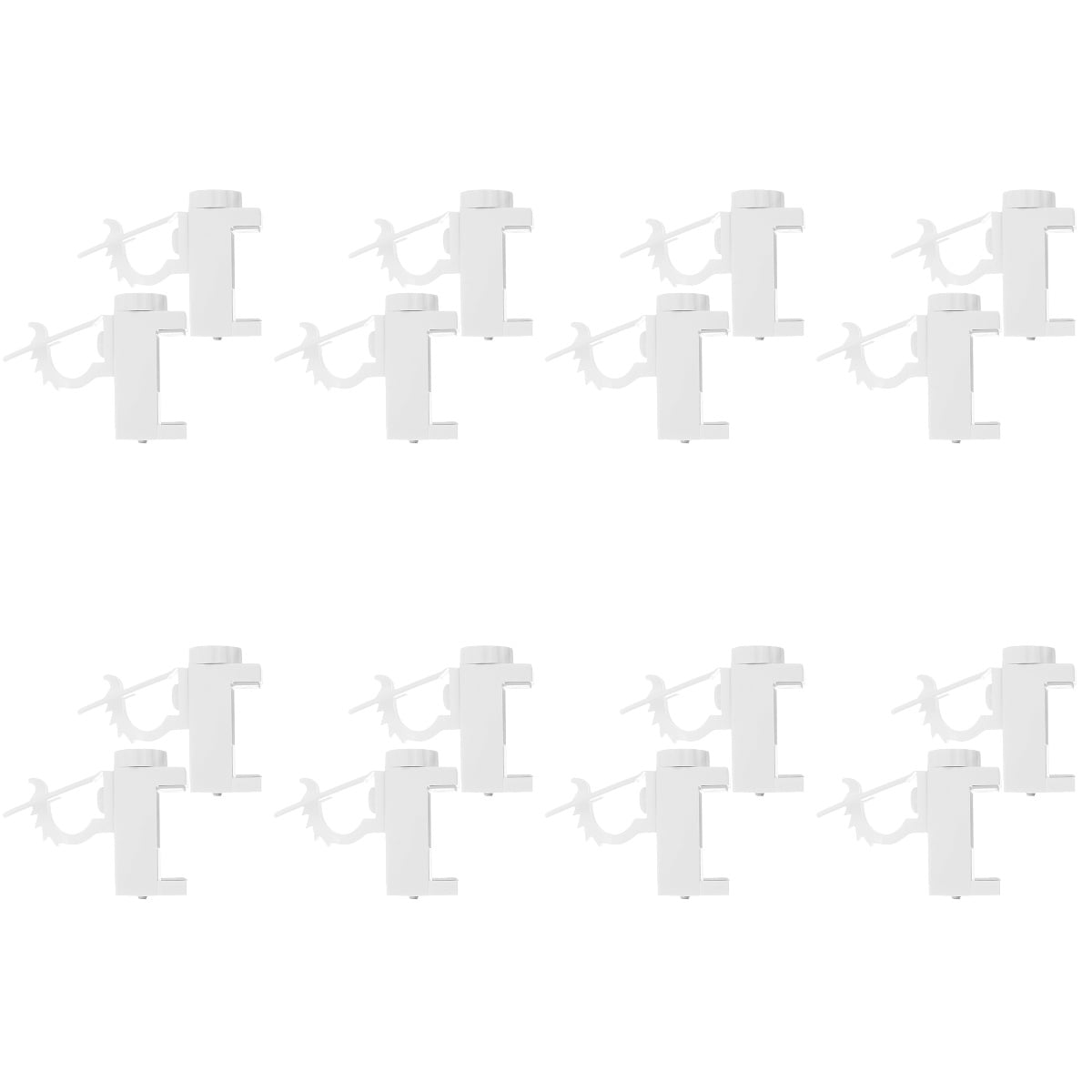 8 Pieces Adjustable Clip-On Rod Bracket Curtain Holder PP Material ...