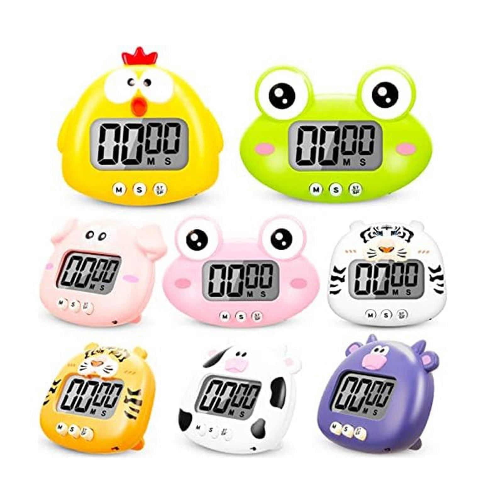 8 Pieces Animal Cartoon Digital Kitchen Countdown Magnetic Visual for ...