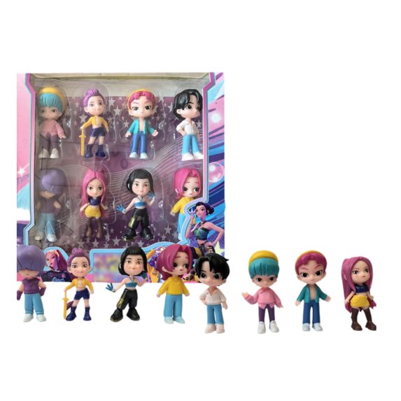 8 Pieces Anime Toys Set, Cartoon Statue, Drawing Room Ornaments ...