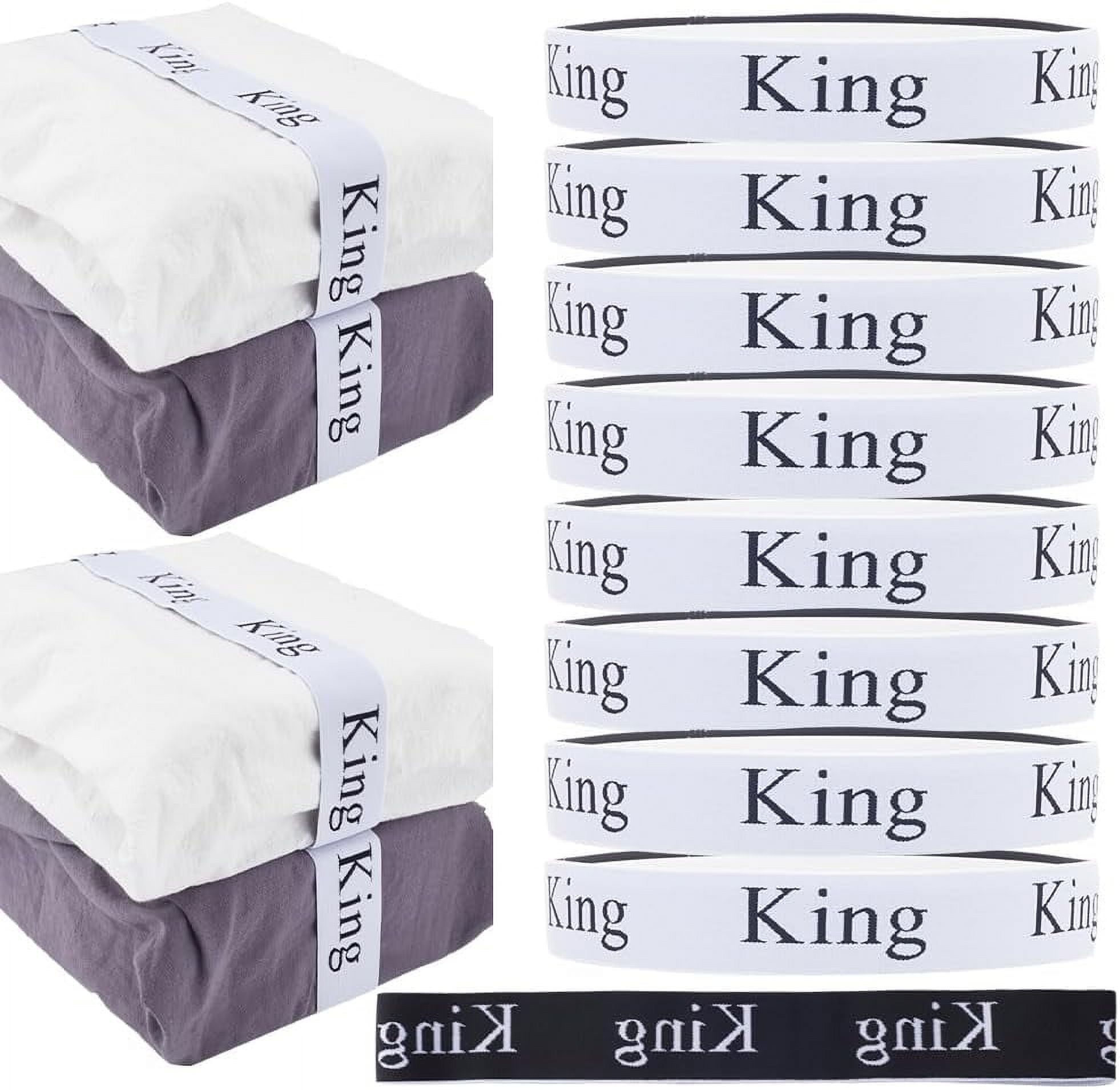 8 Pieces Bed Sheet Organizer Bands Linen Labels Bedding Band Sheet ...