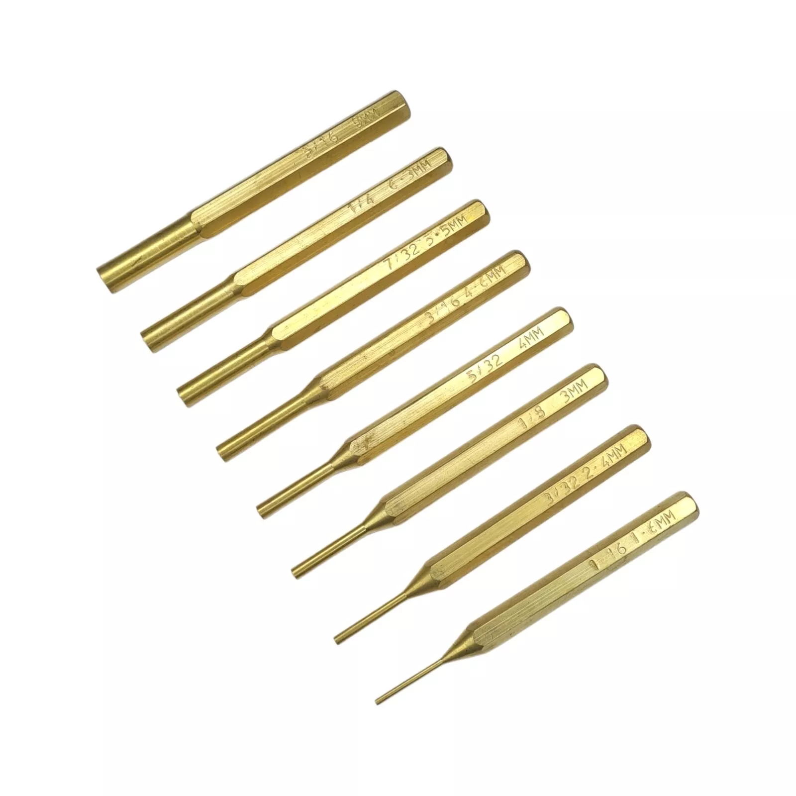 8 Pieces Brass Pin Punch Set - Non-Marring, for Gunsmithing, Woodwork ...