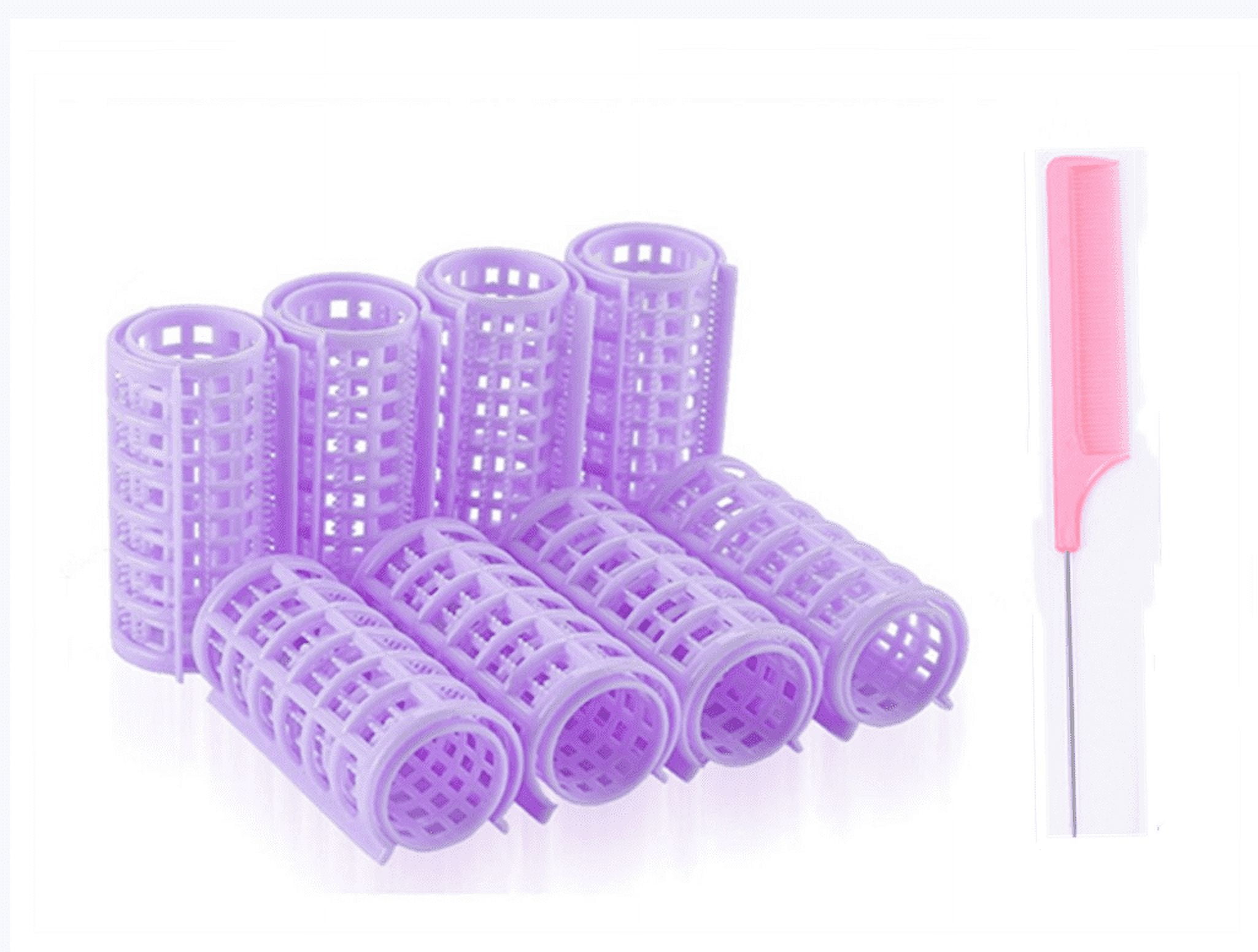 8 Pieces Brush Hair Rollers Plastic Hair Rollers Hair Curlers Rollers ...