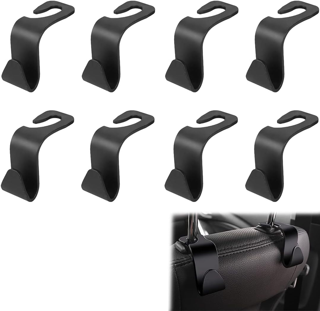 8 Pieces Car Storage Hooks, Auto Headrest Hooks, Car Seat Rear Hooks ...