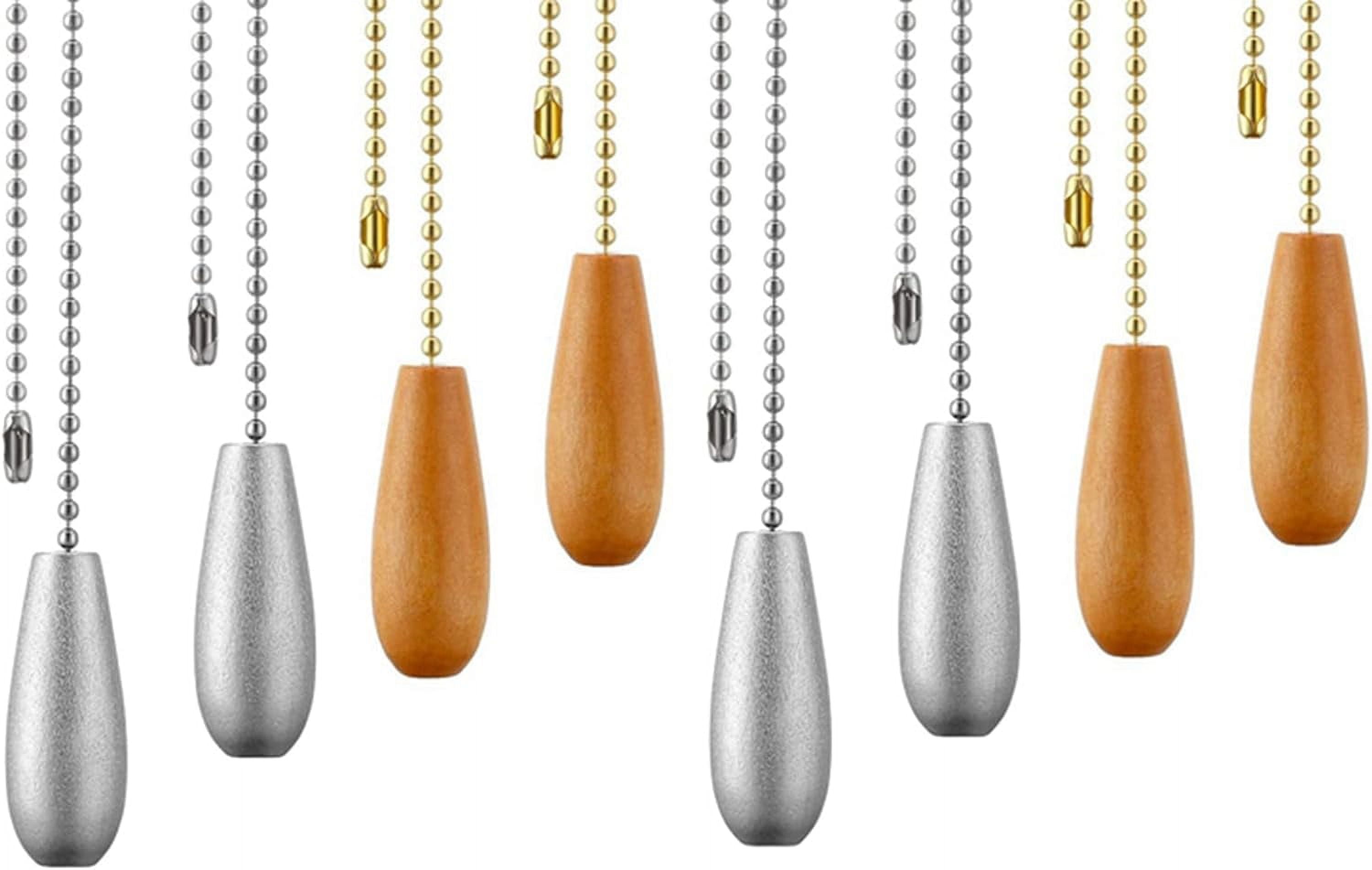 8 Pieces Ceiling Fan Chain Pulls Wooden Pull Chain Extension Pull Chain ...