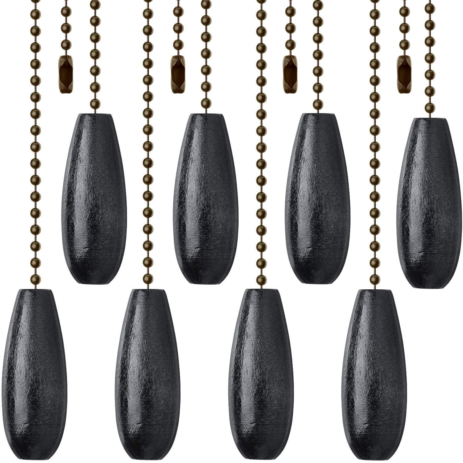 8 Pieces Ceiling Fan Pull Chains Extender Wooden Pendant Pull Chain ...