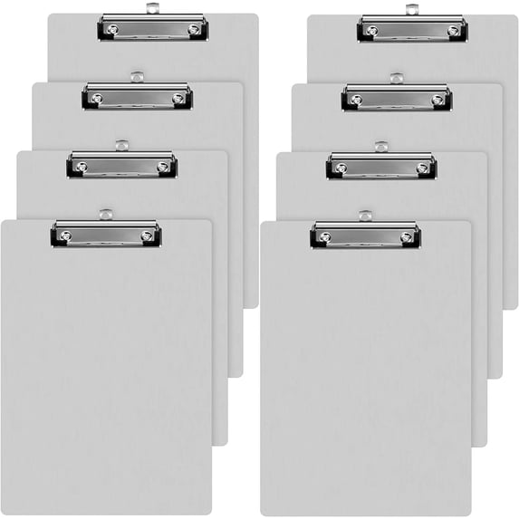 8 Pieces Clipboard Bulks Metal Clipboard Aluminum Office Low Profile ...