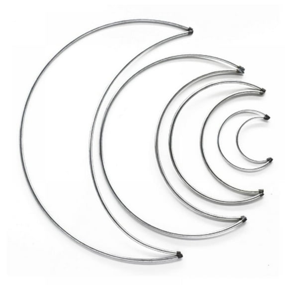 8pc Crescent Moon Shaped Metal Craft Wire Wreath Rings for Wedding ...