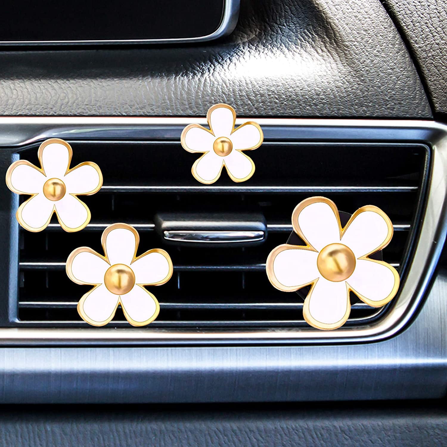 8 Pieces Daisy Flowers Air Vent Clips Car Freshener Clip Air Vent ...