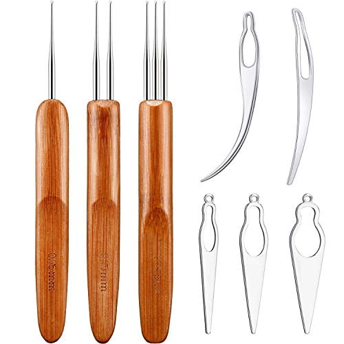 8 Pieces Dreadlocks Tool Interlocking Tool Dreadlocks Crochet Needle ...