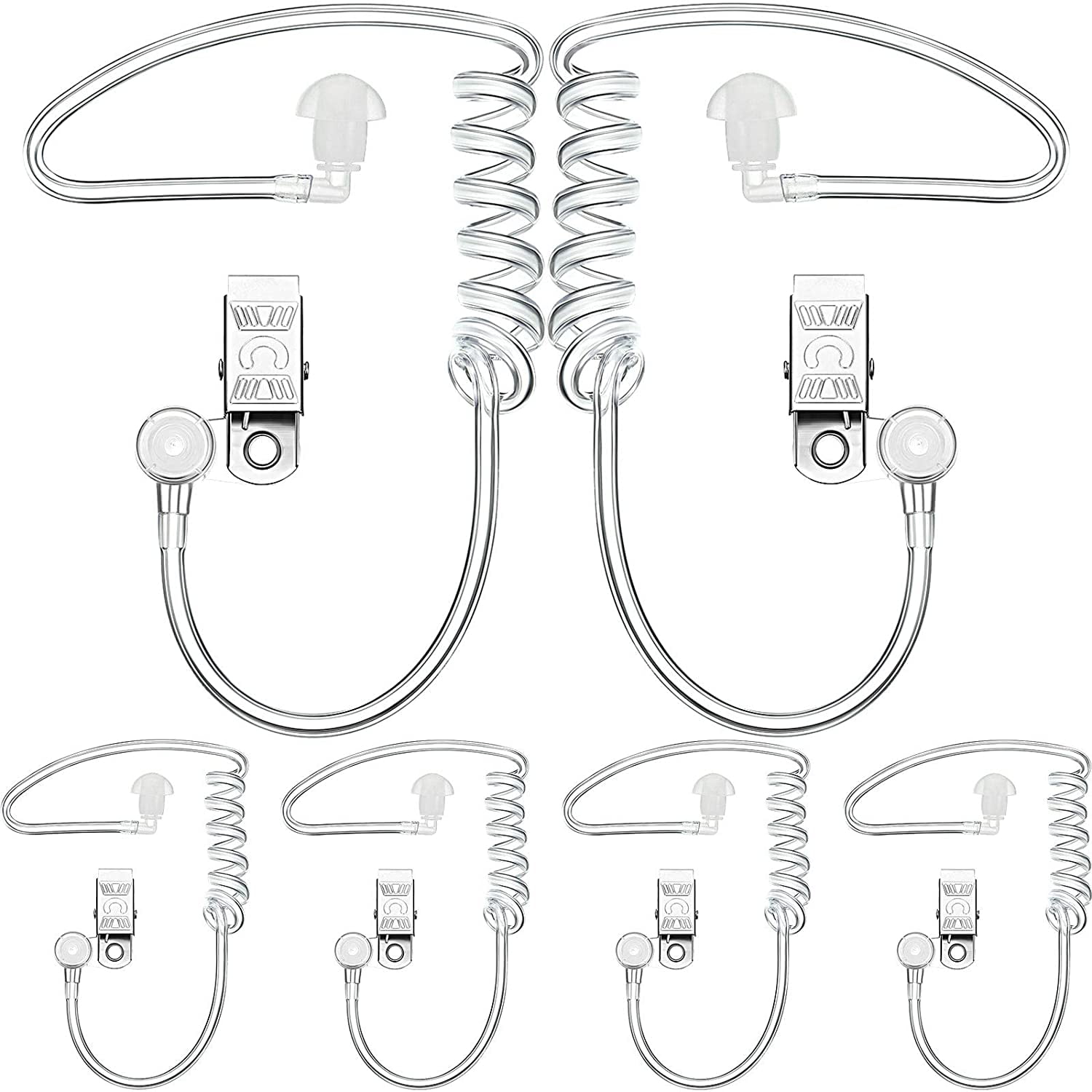 8 Pieces Ear Piece Toys Security Headset Earpiece Agent Costume Prop ...