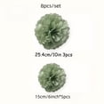 8 Pieces Elegant Tissue Paper Flower Balls - Eco-Friendly Decorations ...