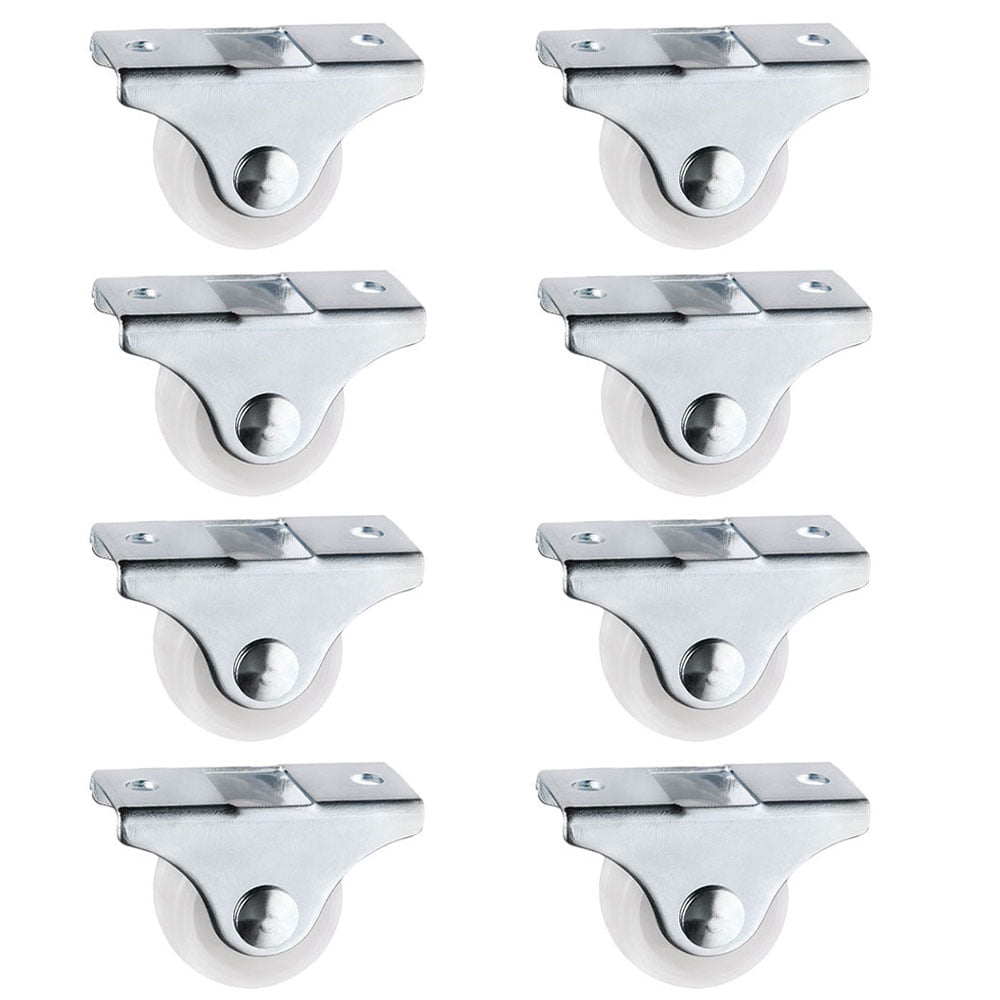 8 Pieces Fixed Castor Wheels: Small Wheel Castors for Furniture ...