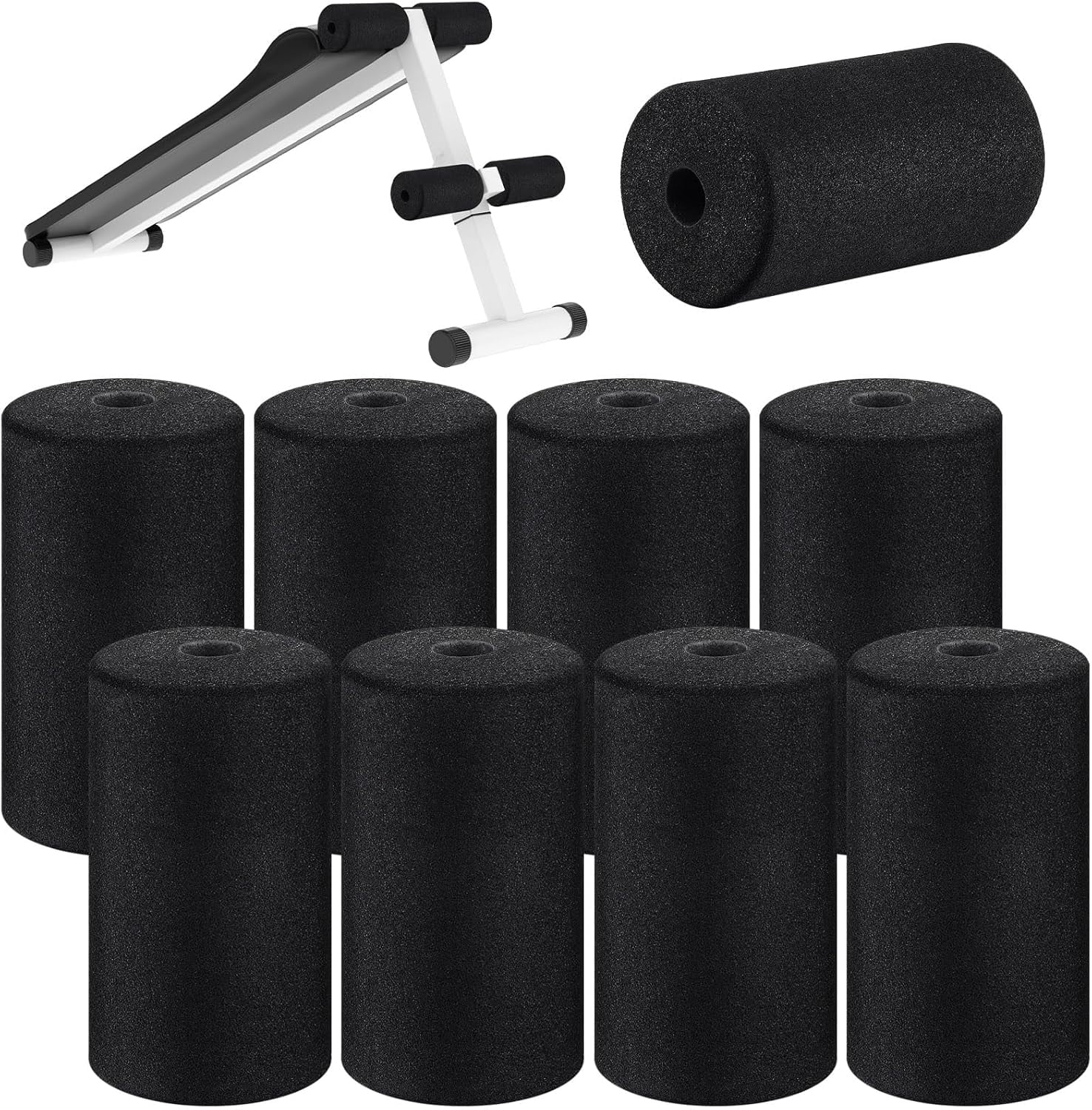 8 Pieces Foam Foot Pads Rollers Set High Density Foam Roller for Gym ...