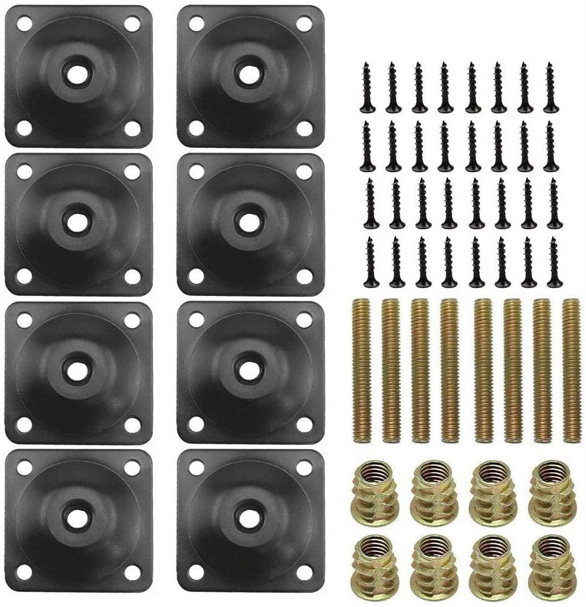 8 Pieces Furniture Leg Mounting Plates, Sofa Leg Fixing Plates, Square ...