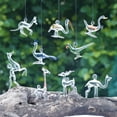 8 Pieces Glass Christmas Ornaments Animal Kid X mas Tree Décor Clear ...