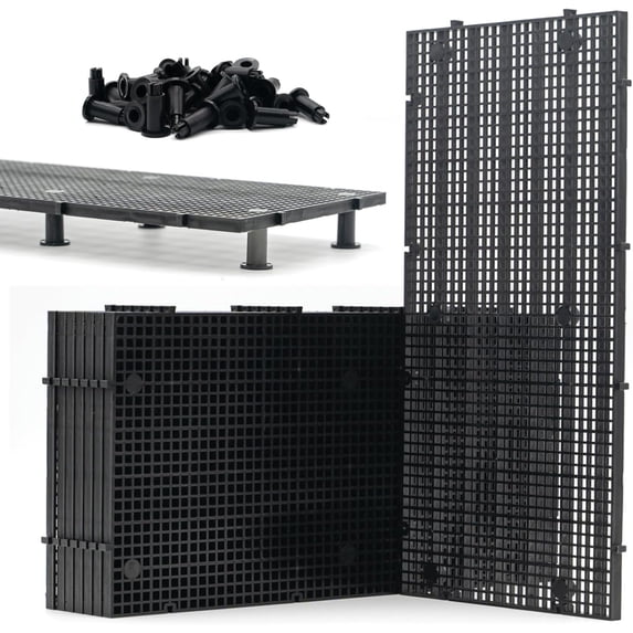8 Pieces High-Density Aquarium Grid Plastic with 48 Brackets, Fish Tank ...