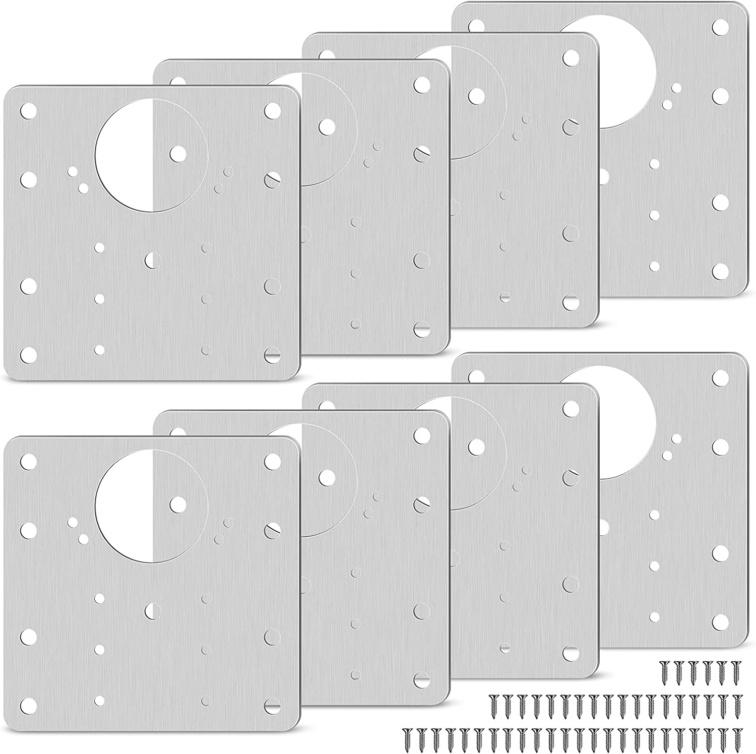 8 Pieces Hinge Repair Plate Hinge Repair Brackets Stainless Steel Hinge ...