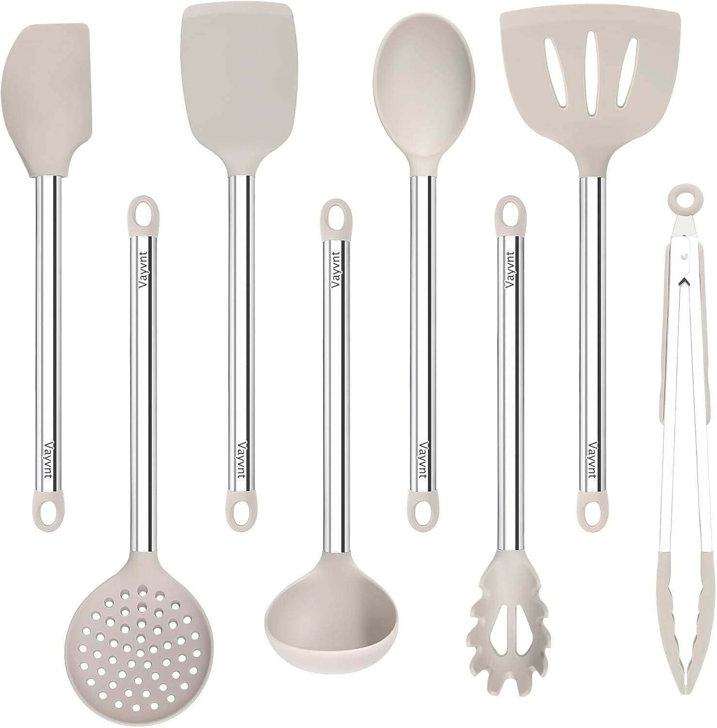 8 Pieces Kitchen Utensils Set, Silicone Cooking Utensils Set for Non ...