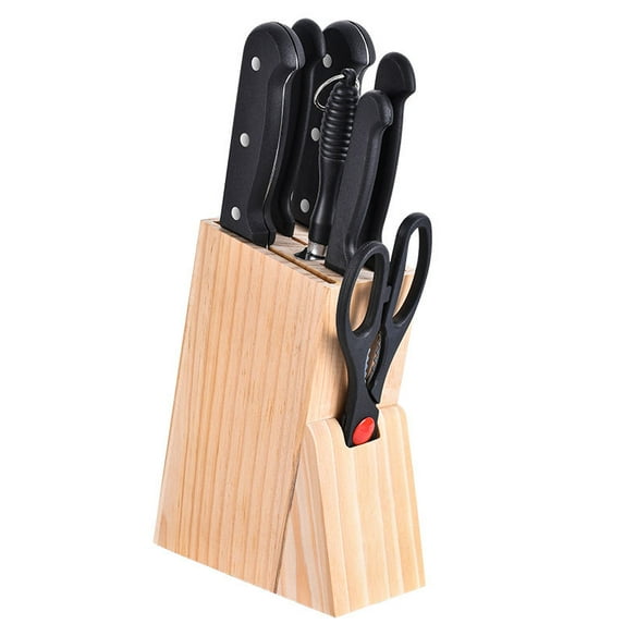 8 Pieces Knife Set, Stainless Steel Kitchen Knives Block Set with Sharp ...