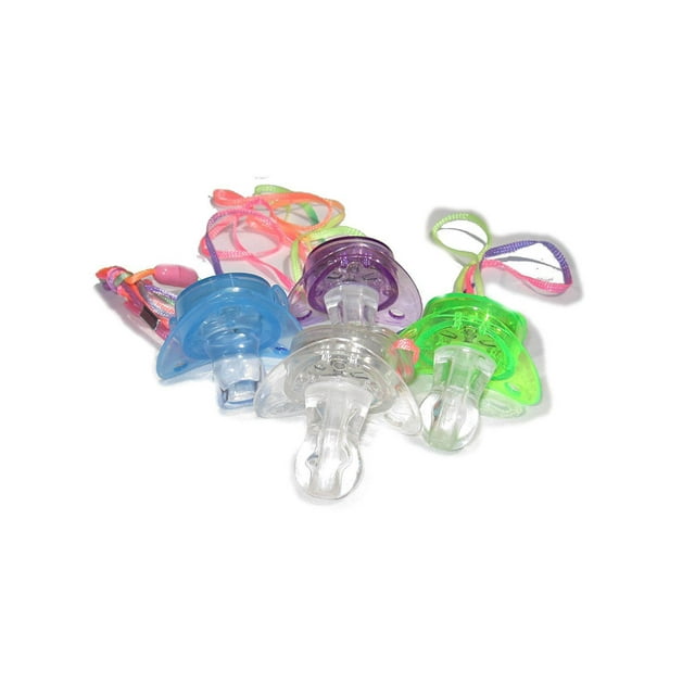 8 Pieces Led Light up Pacifier Necklace Glowing Flashing Party Favors ...