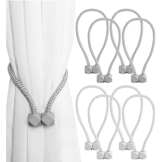 8 Pieces Magnetic Curtain Tiebacks,Decorative Curtain Holdbacks for ...