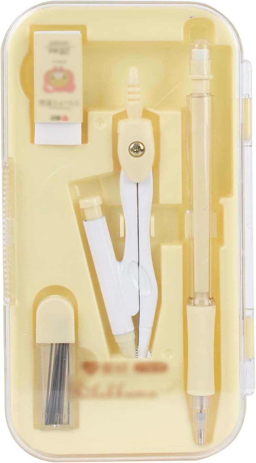 8 Pieces Math Supplies Kit Geometry Set Including Compass,Protractor ...