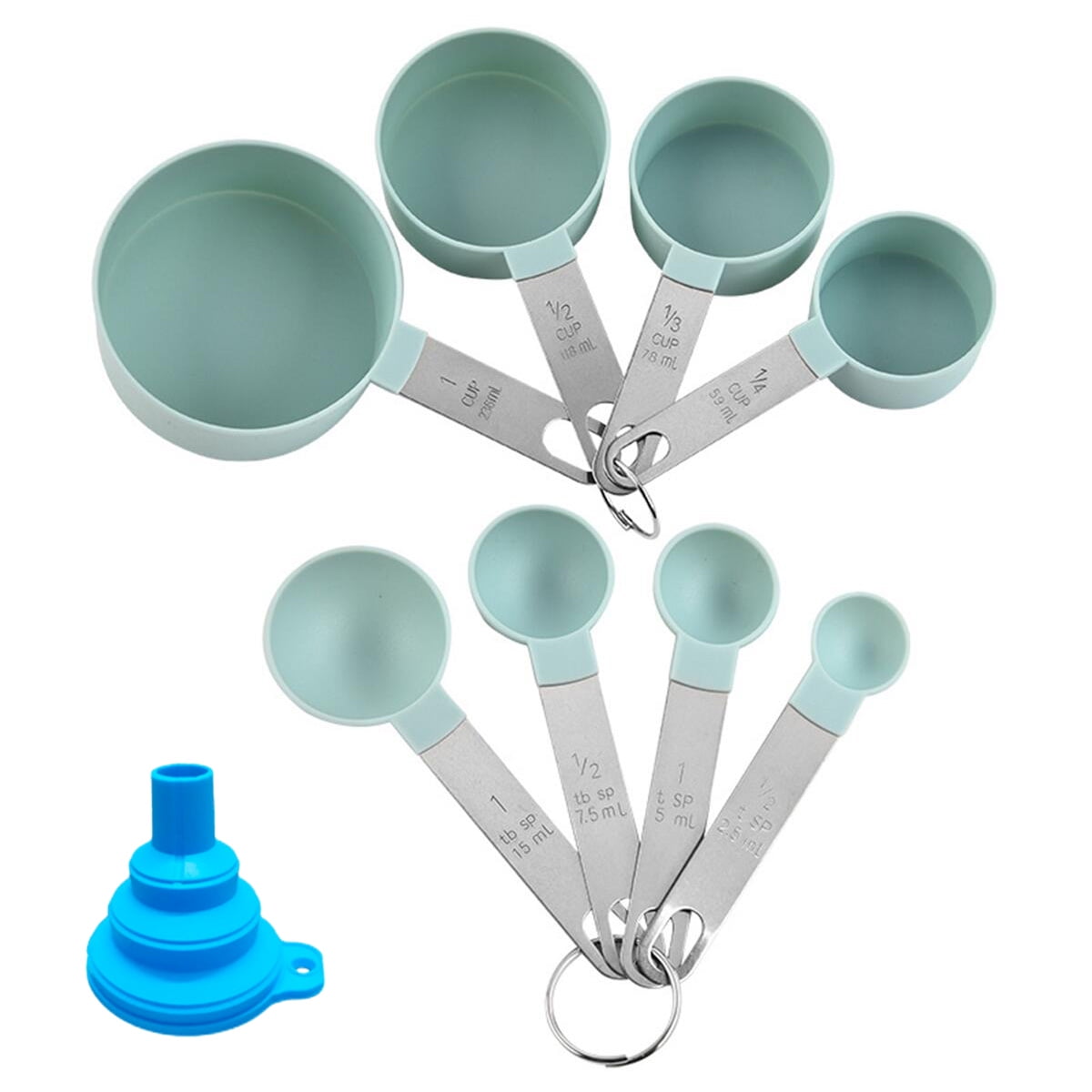 8 Pieces Measuring Cups Measuring Spoons Stackable Measuring Cups and ...