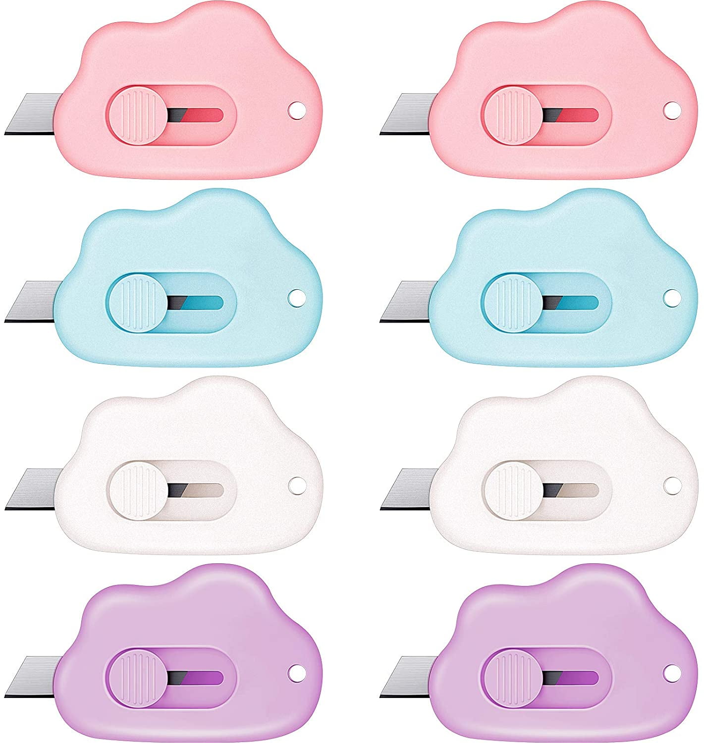 8 Pieces Mini Utility Knives Cloud and Flower Shaped Box Cutter ...