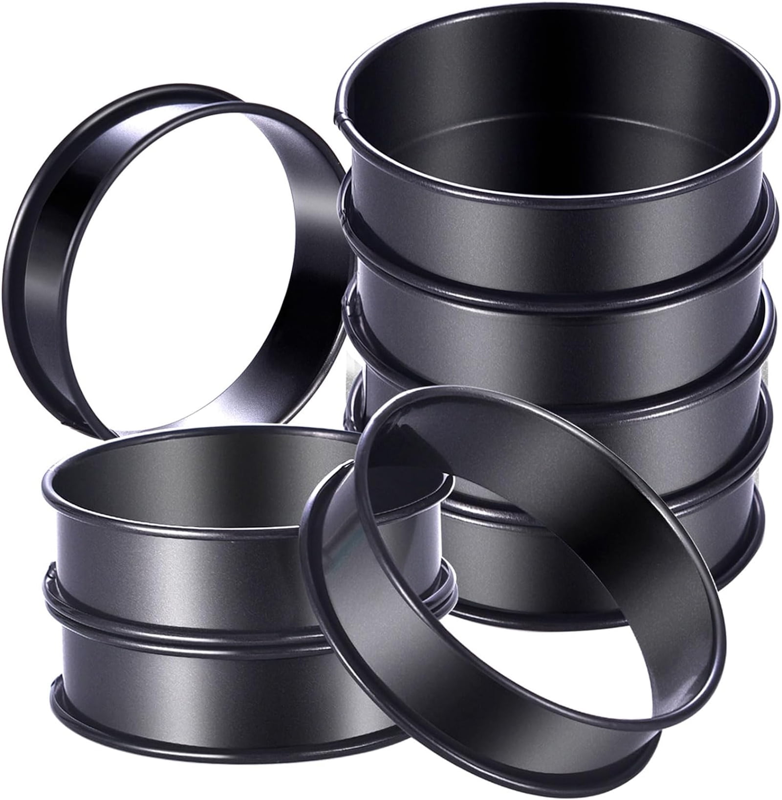 8 Pieces Nonstick Stainless Steel Crumpet Molds Crumpet Rings English ...