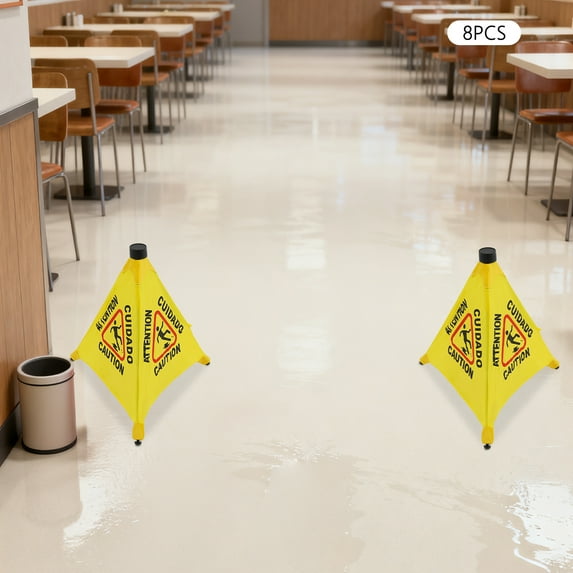 8 Pieces Nylon Iron 50.5cm Umbrella Warning Signs Commercial Anti-Skid ...