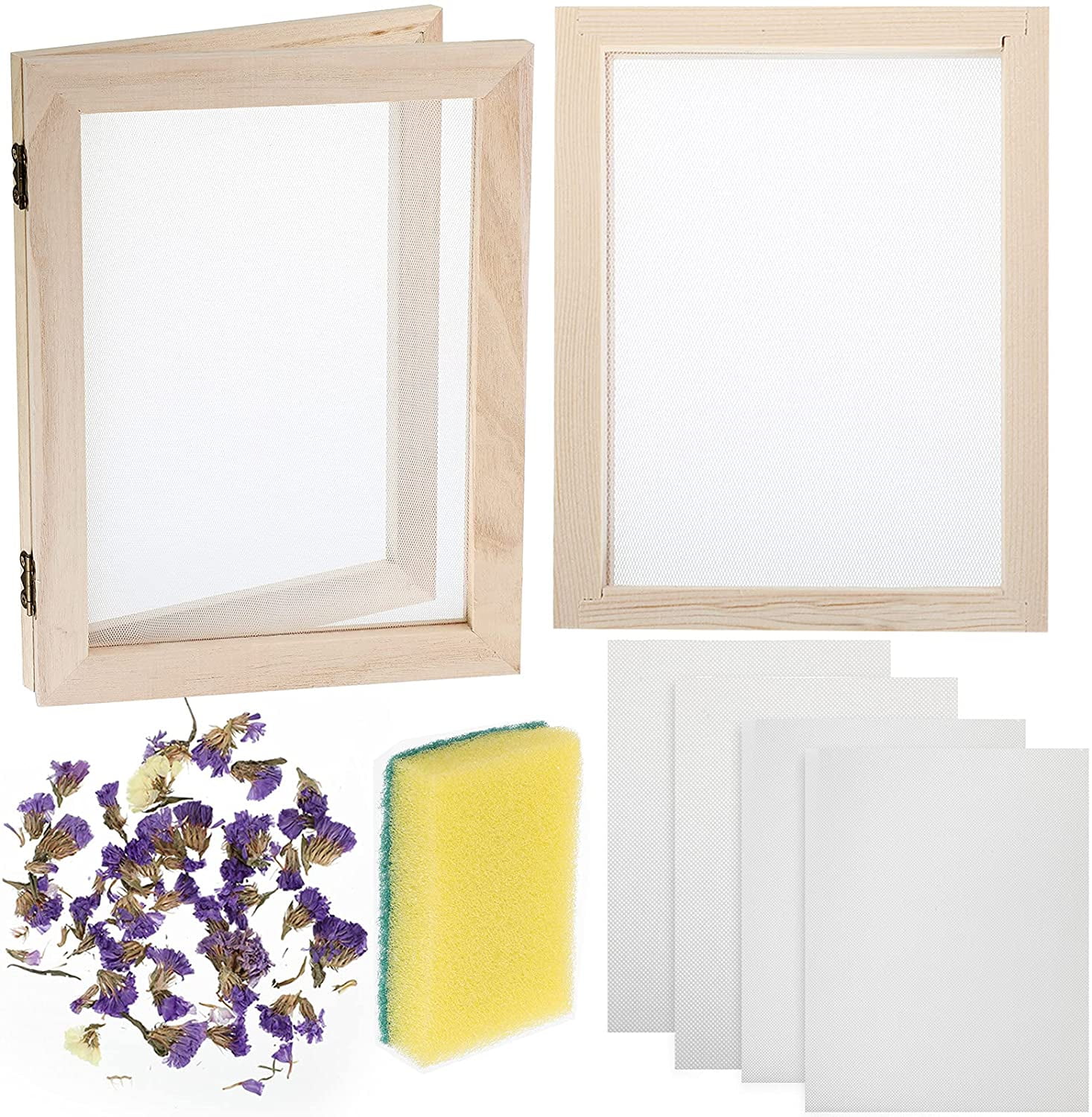 8 Pieces Paper Making Screen Kit Include 7.5 x 9.8 Inches Wooden Paper ...