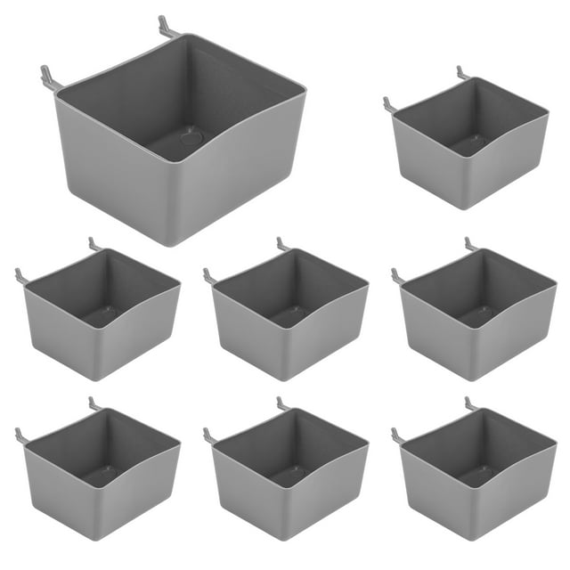 8 Pieces Pegboard Bins Kit Pegboard Parts Storage Pegboard Accessories ...