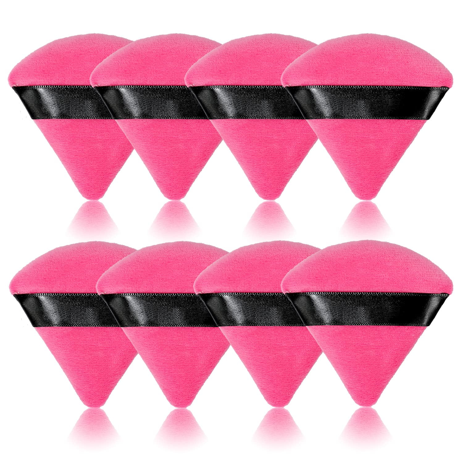 8 Pieces Powder Puff Triangle Makeup Puffs Soft Velour Face Makeup ...