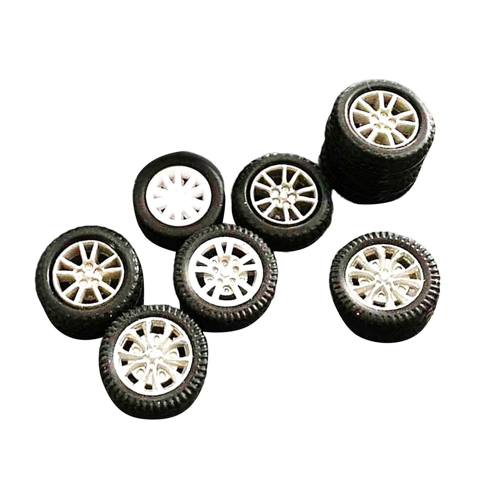 8 Pieces RC Wheels and Tires Set RC Car Tires Vehicle Wheels Modified ...