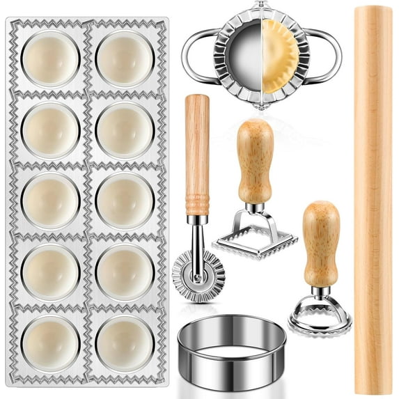 8 Pieces Ravioli Mold Set, ravioli cutter, Ravioli Maker Cutter with ...