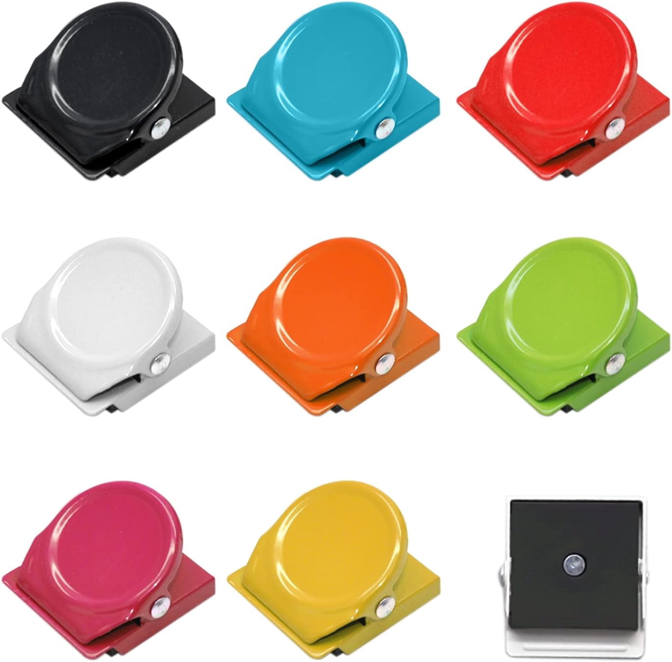 8 Pieces of Refrigerator Magnetic Clip, Round Magnetic Picture Clip ...