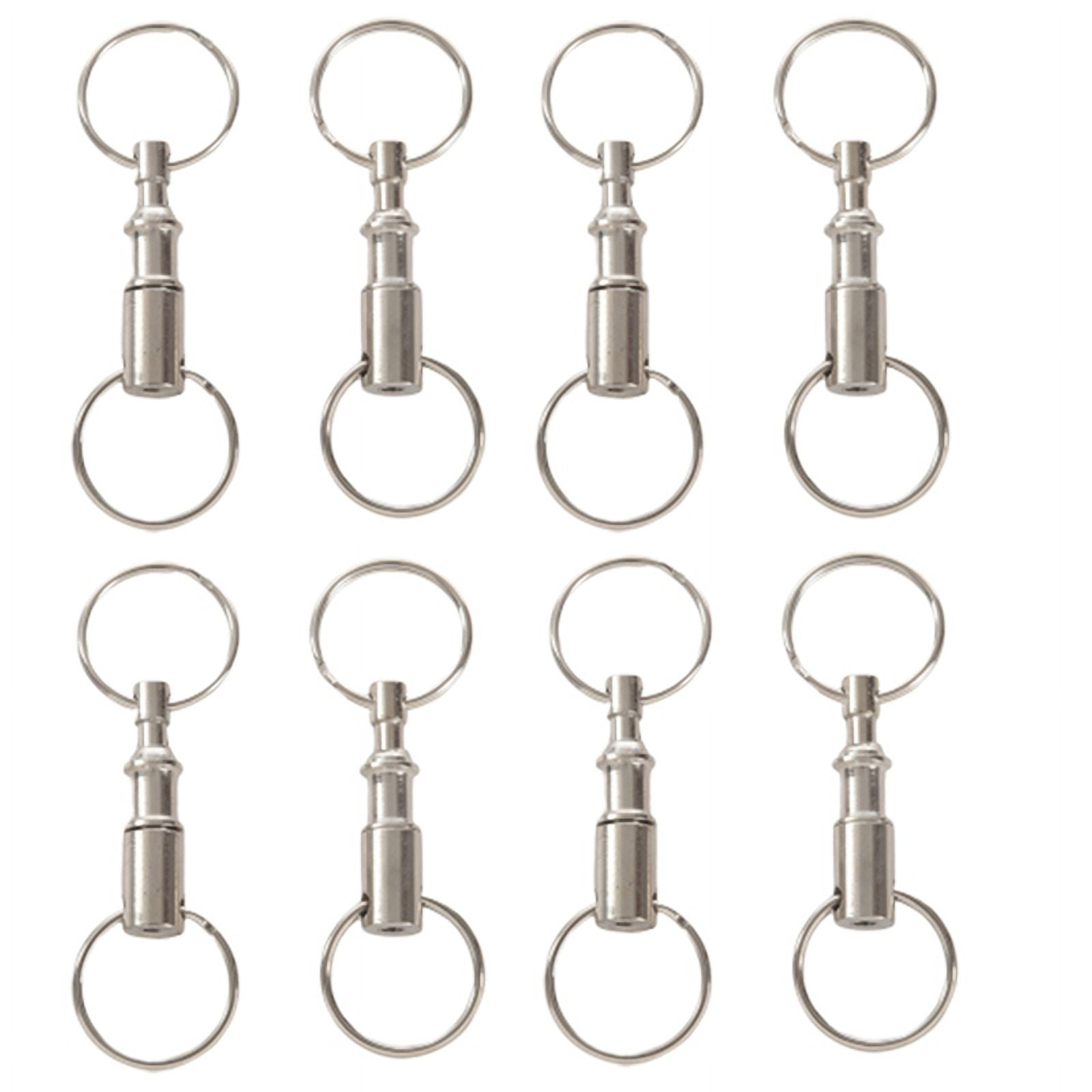 8 Pieces Removable Double Keychains Iron Double Detachable Keychain ...
