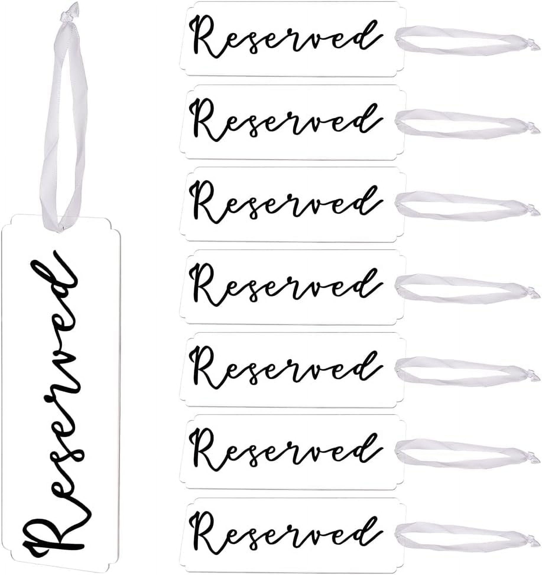 8 Pieces Reserved Signs Reserved Signs for Wedding Chairs Acrylic Tag ...
