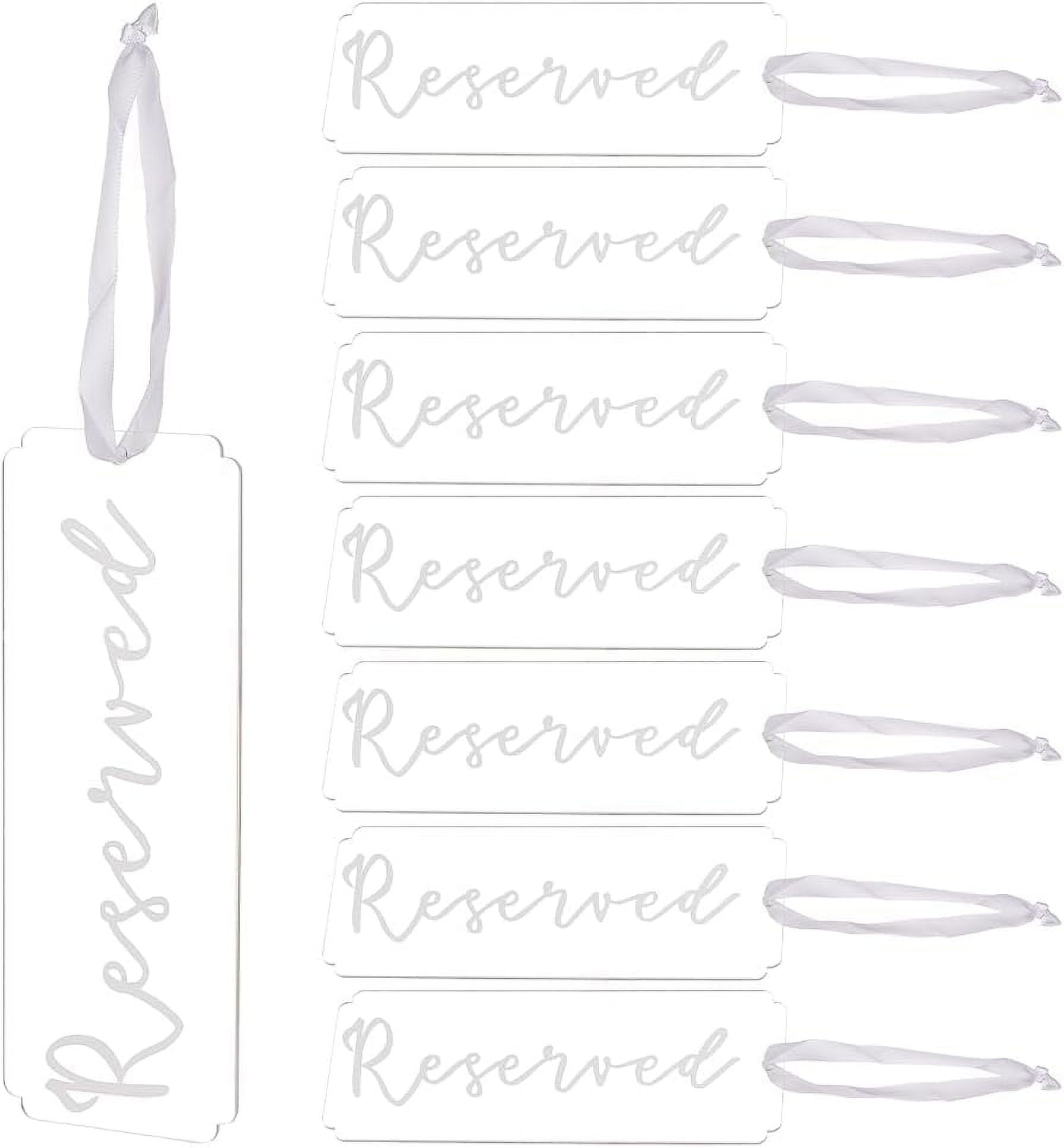 8 Pieces Seat reserved signage Reserved Signs for Wedding Chairs ...