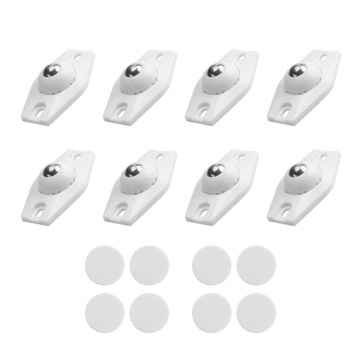 8 Pieces Self Adhesive Caster Wheels Mini Swivel Wheels 360 Degree ...