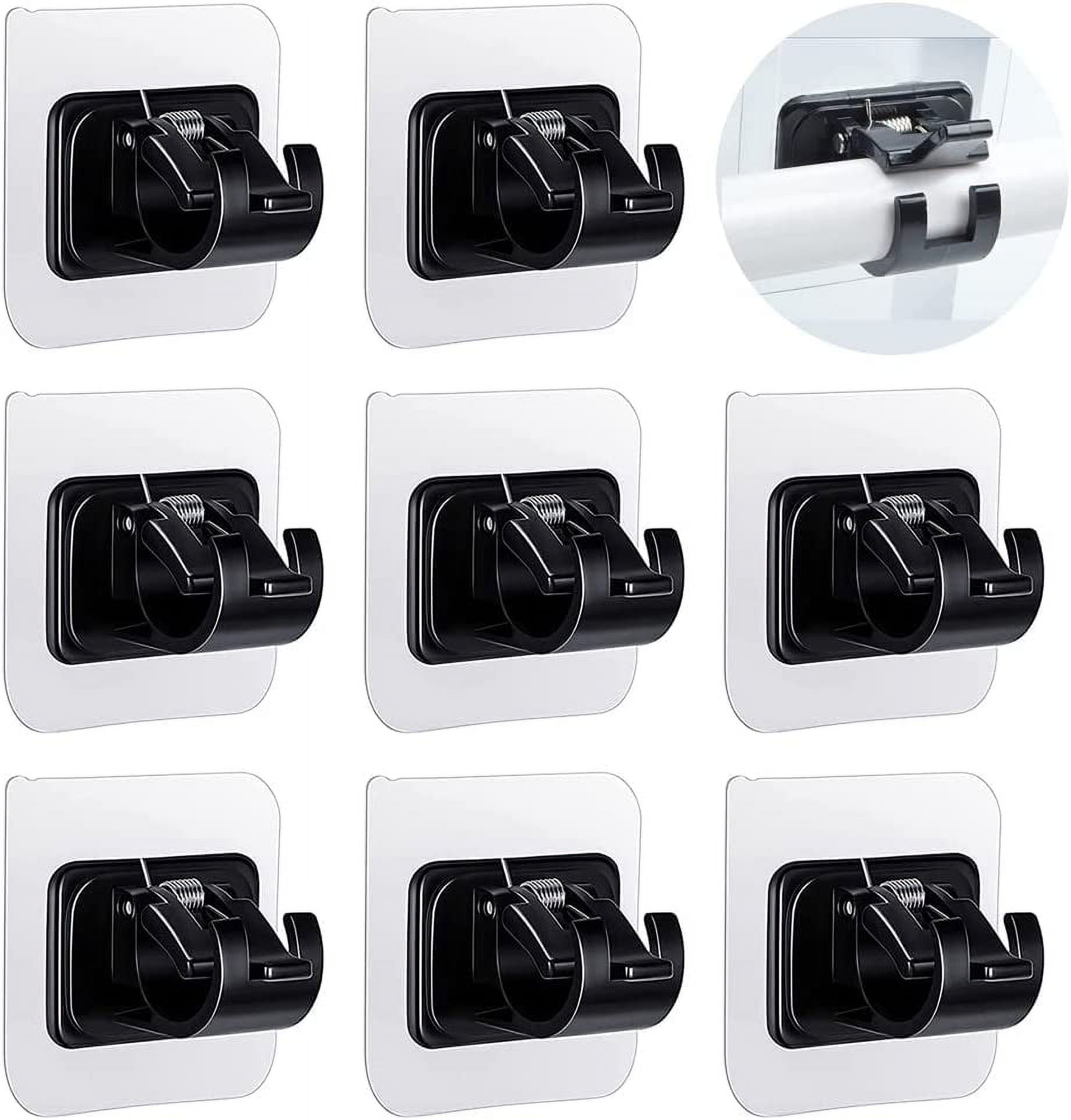 8 Pieces Self Adhesive Curtain Rod Bracket, No Drill Drapery Hooks ...