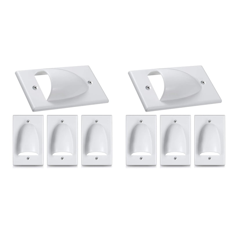 8 Pieces Single Gang Bundled Cable Wall Plate for Cable Dust-Proof ...