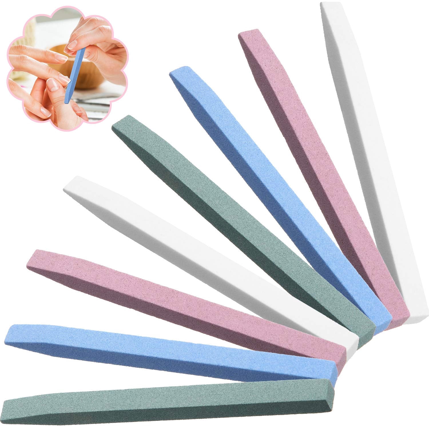 8 Pieces Stone Nail File Nail Pumice Stone Stick Pumice Stone Nail ...