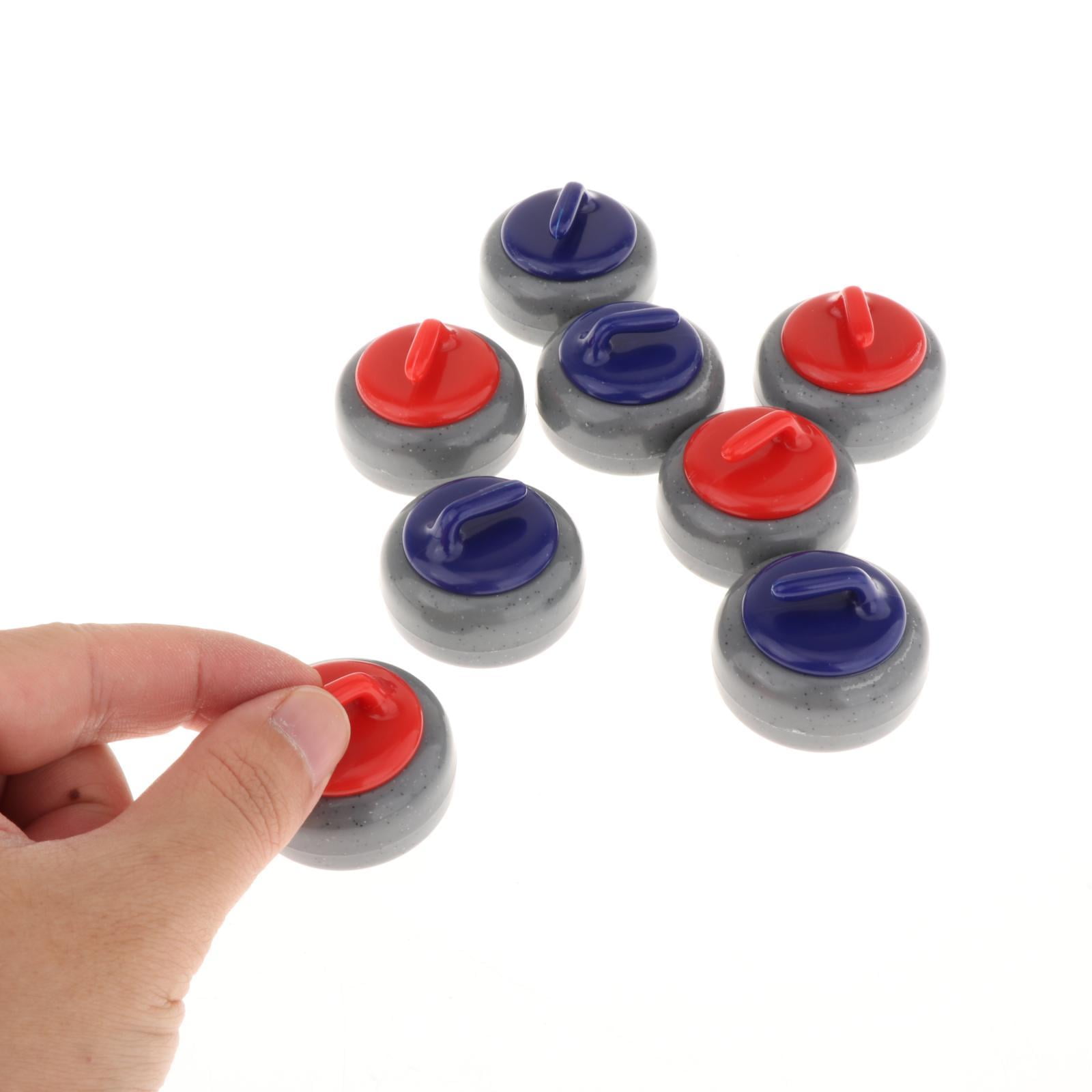 8 Pieces Tabletop Curling Game Pucks Family Replacement Shuffleboard ...