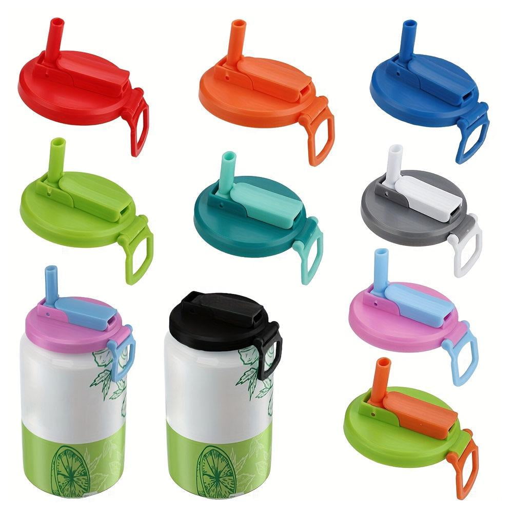 8 Pieces Universal Silicone Can Covers With Straws, Leak-proof Reusable ...