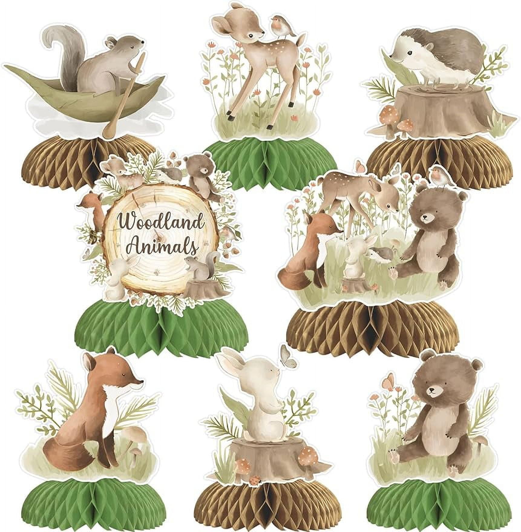 8 Pieces Woodland Animals Honeycomb Centerpieces, Woodland Creatures ...