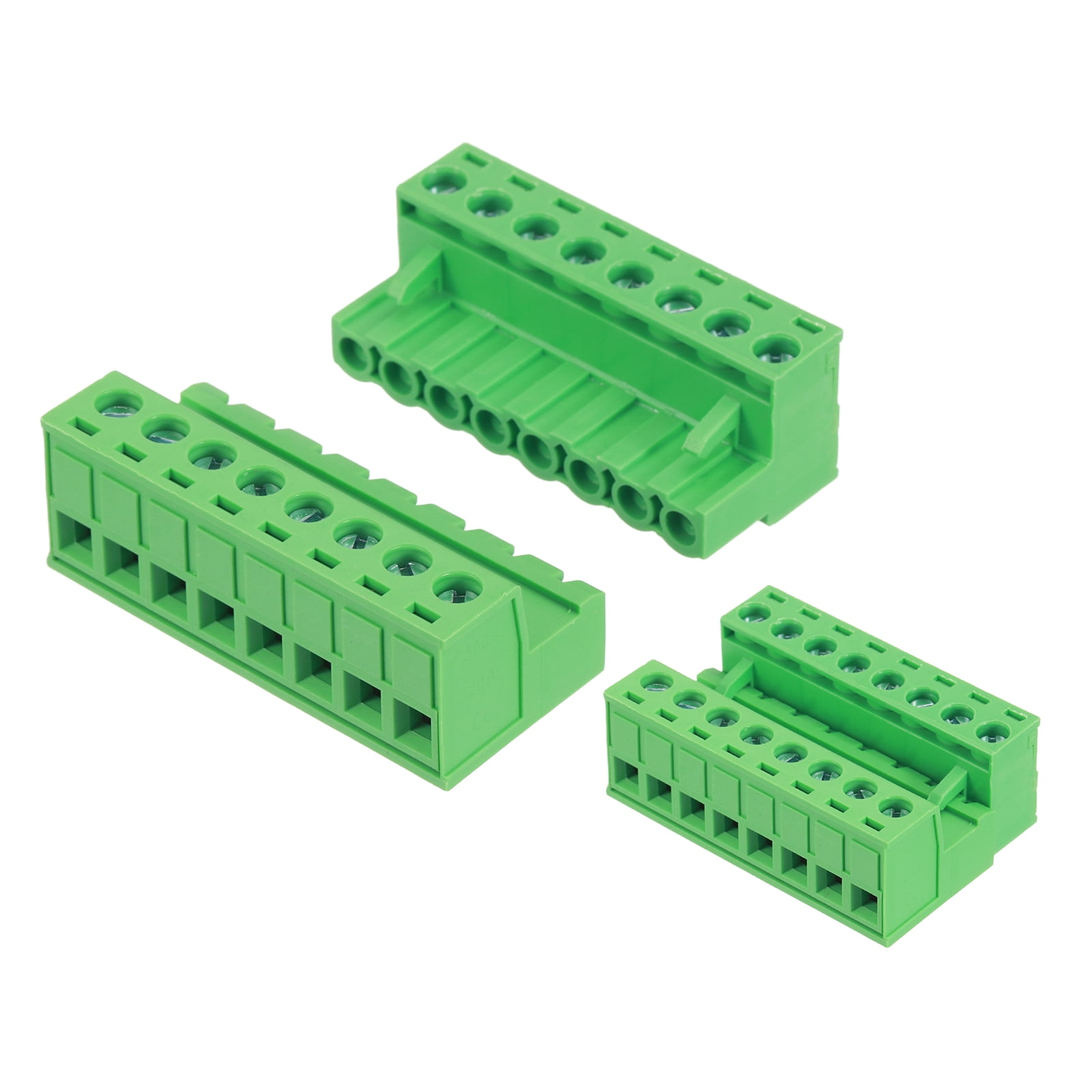 8 Pin 5mm 0.2 Inch Pitch PCB Mount Screw Terminal Male Female, Green ...