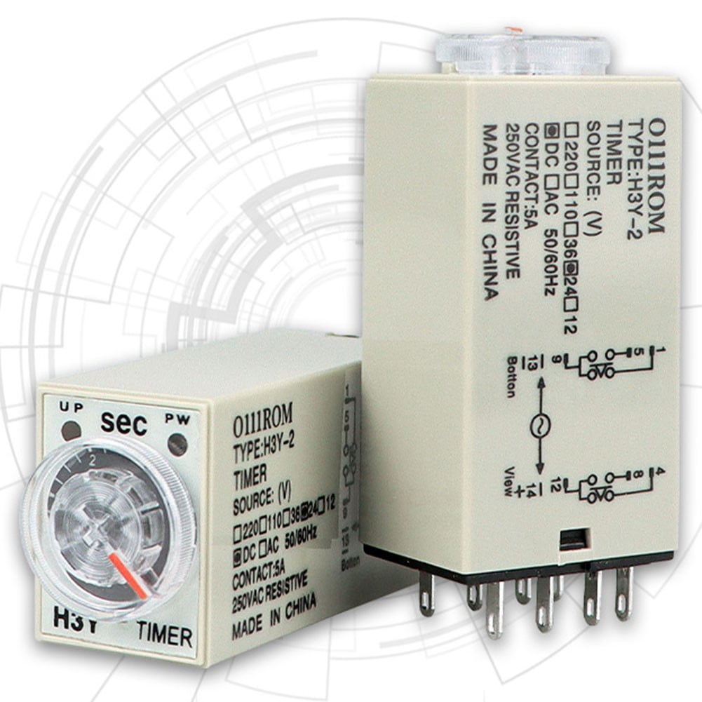 8-Pin 60-Second Timer Power-On Delay Relay H3Y-2 Small Time Relay ...