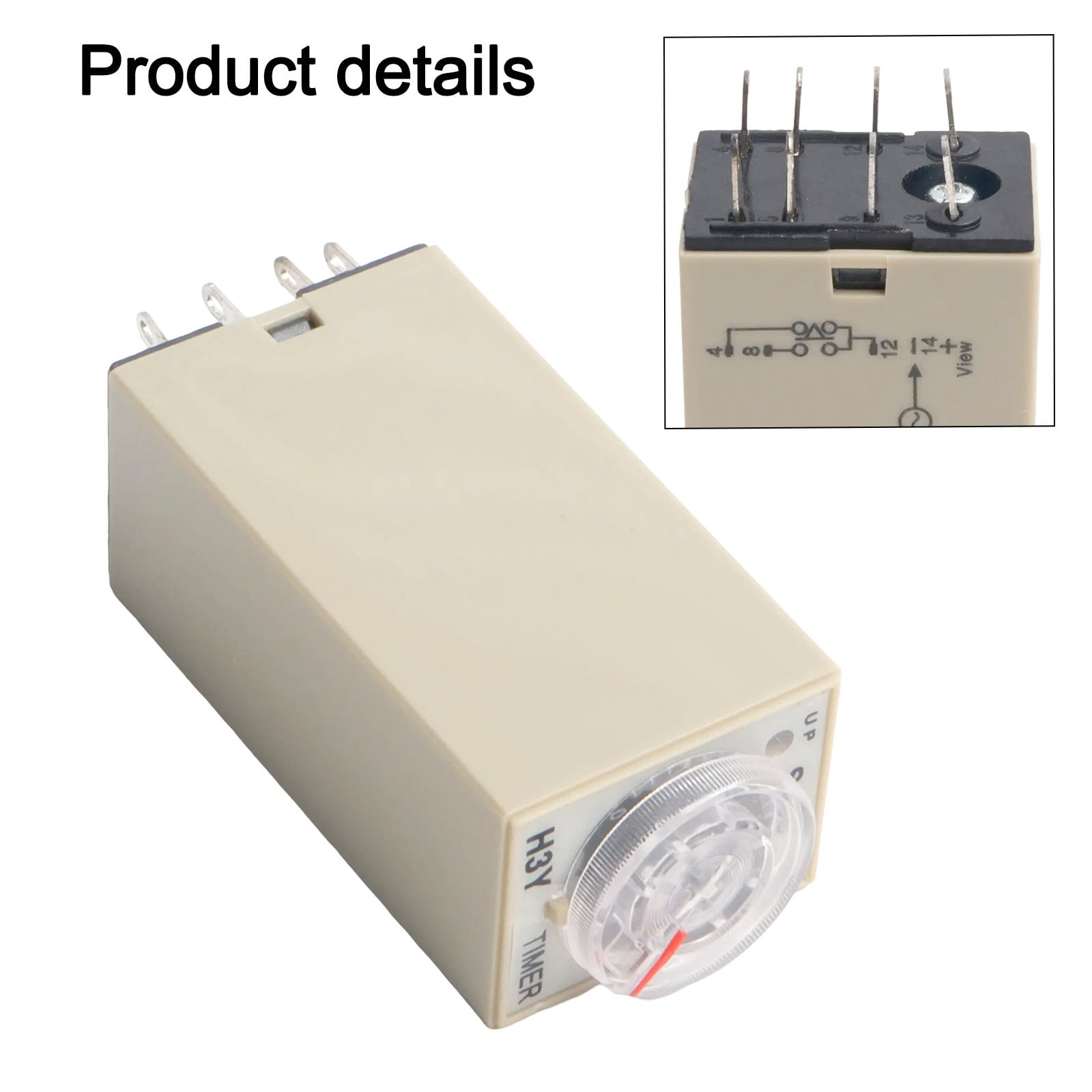 8-Pin 60-Second Timer Power-On Delay Relay H3Y-2 Small Time Relay H3Y-2 60S Dc24V YIWEI ...